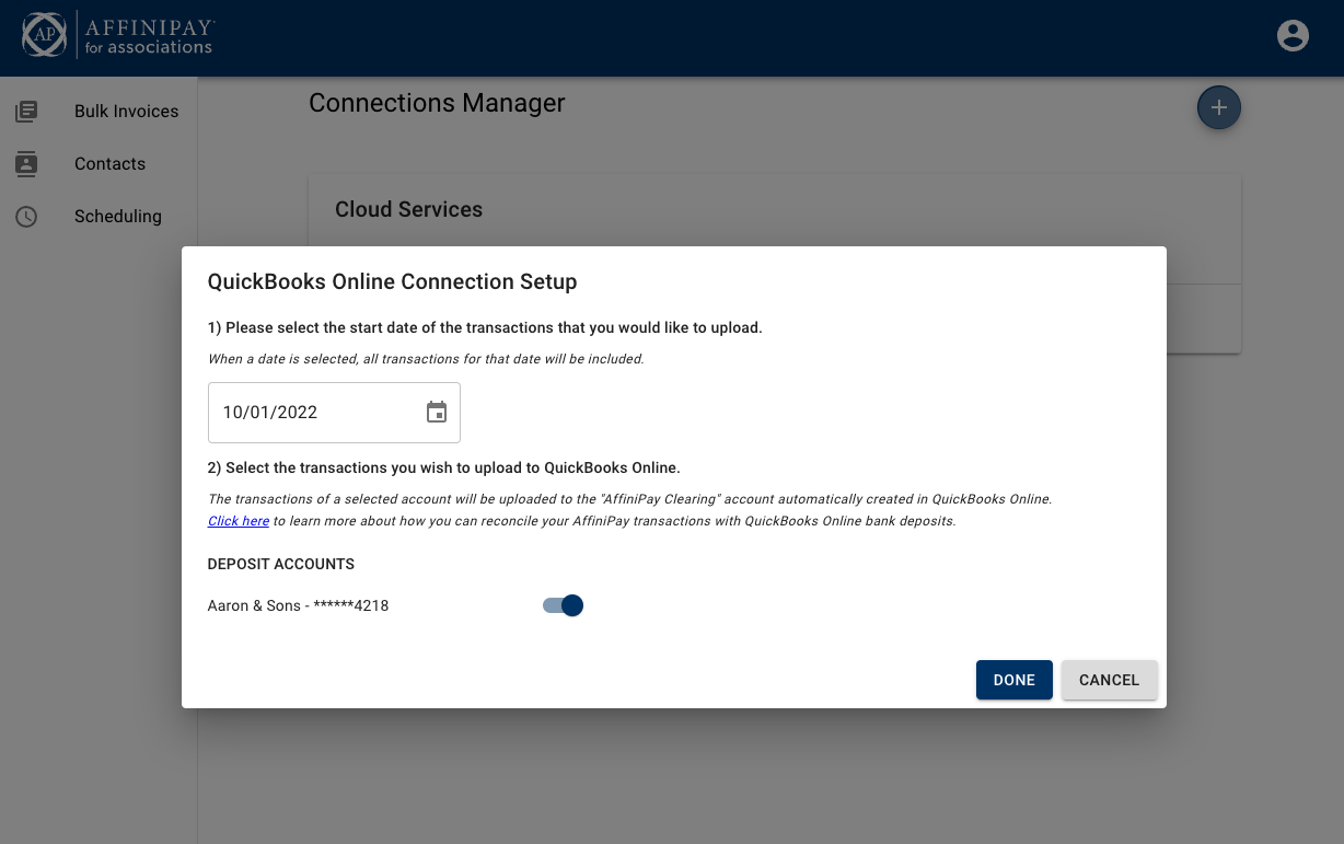 QuickBooks Online Integration – AffiniPay