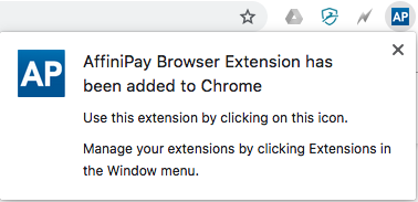 AffiniPay Chrome Extension – AffiniPay
